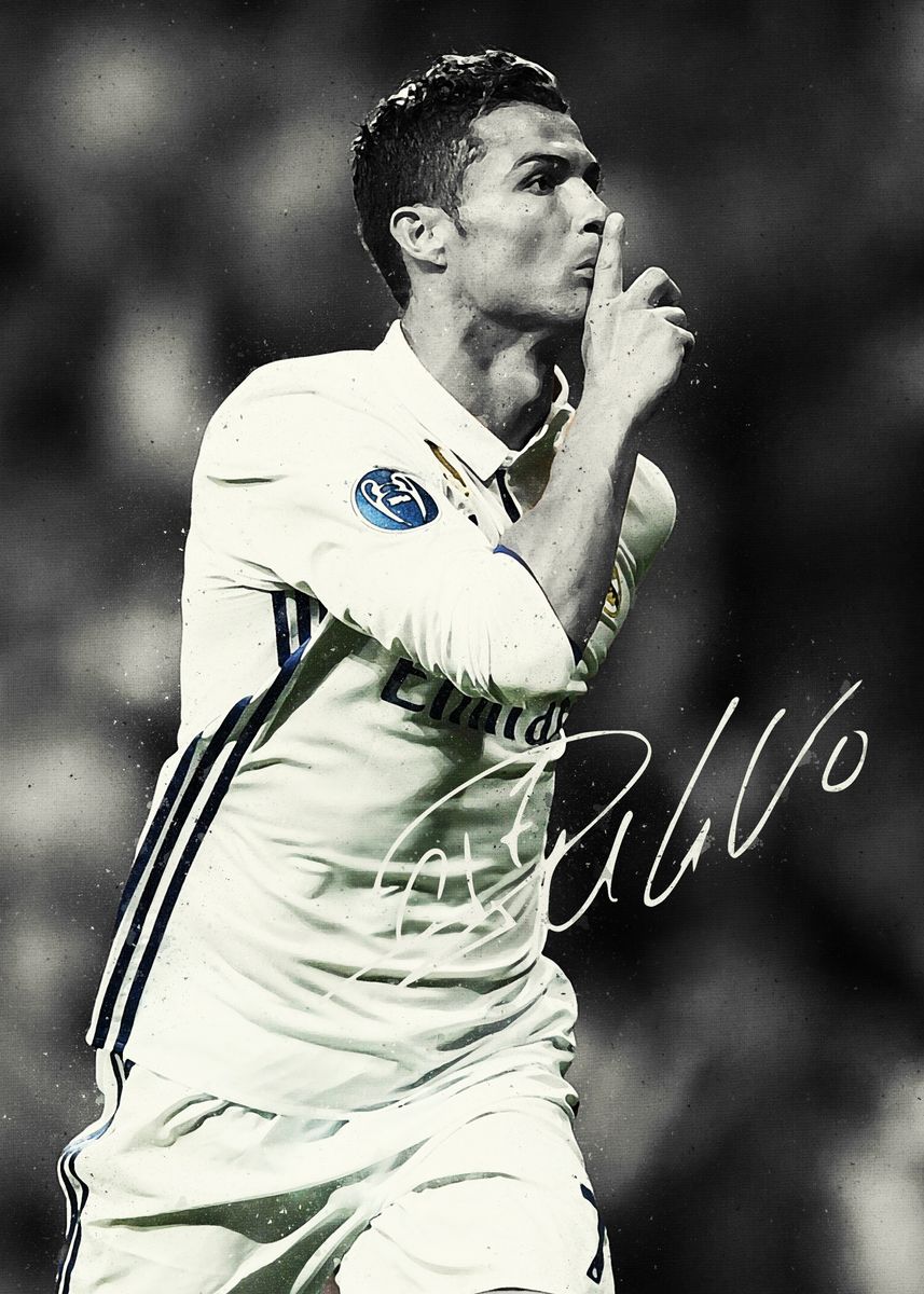 'Cristiano Ronaldo Signature' Poster, picture, metal print, paint by ...