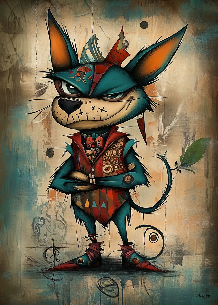 'Noble Navigator: Steampunk Dog Illustration' Poster, picture, metal ...