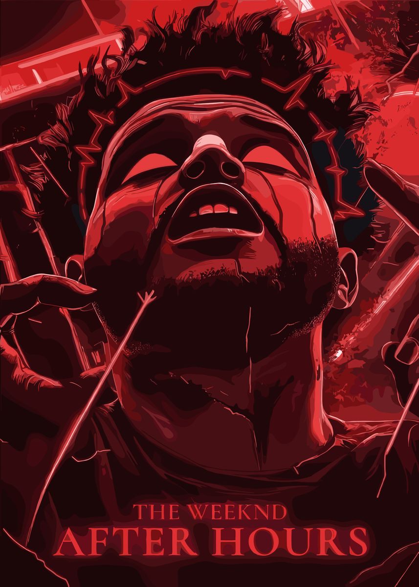 'The Weeknd After Hours Poster' Poster, picture, metal print, paint by ...
