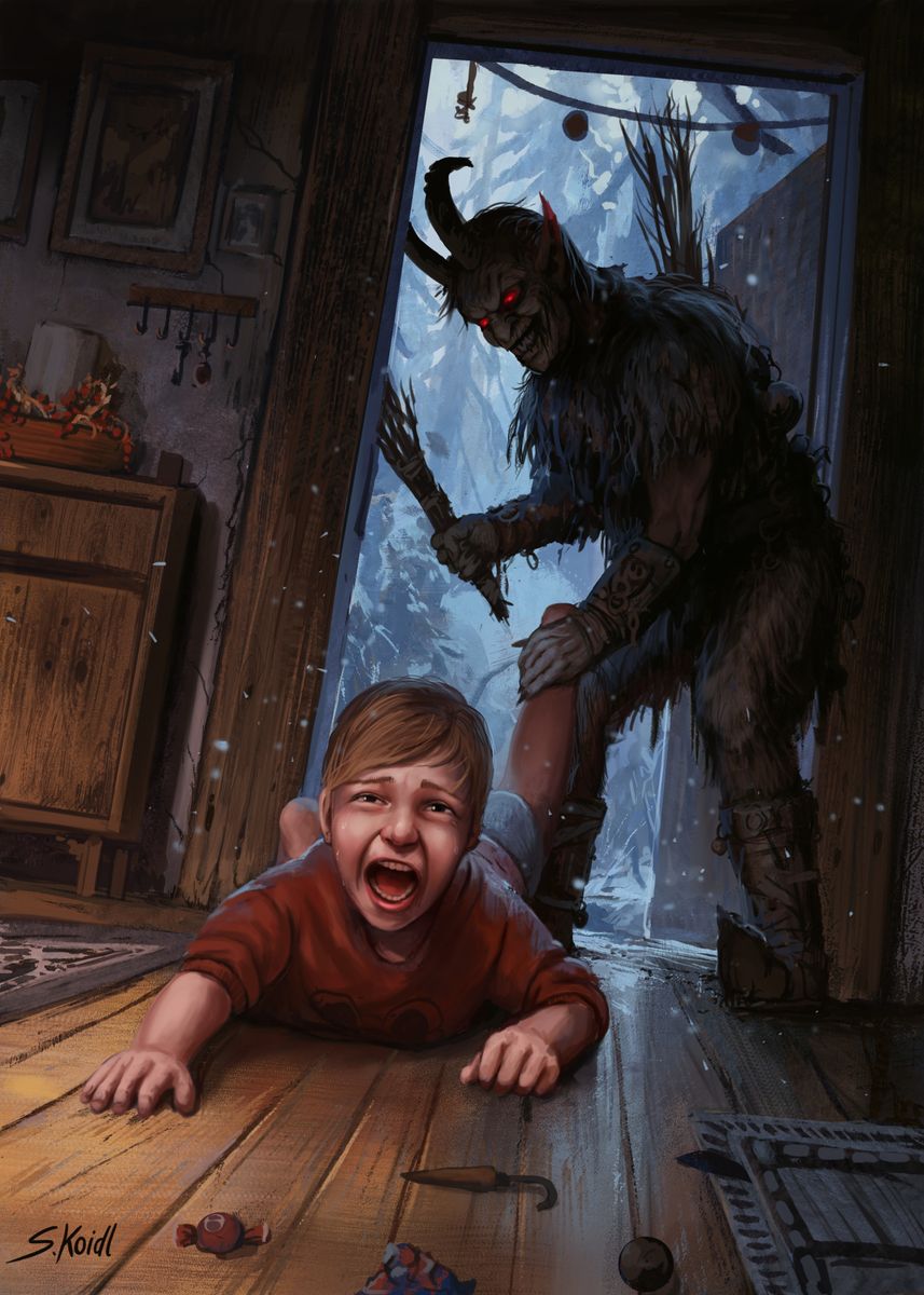 'Krampus 2024' Poster, picture, metal print, paint by Stefan Koidl ...
