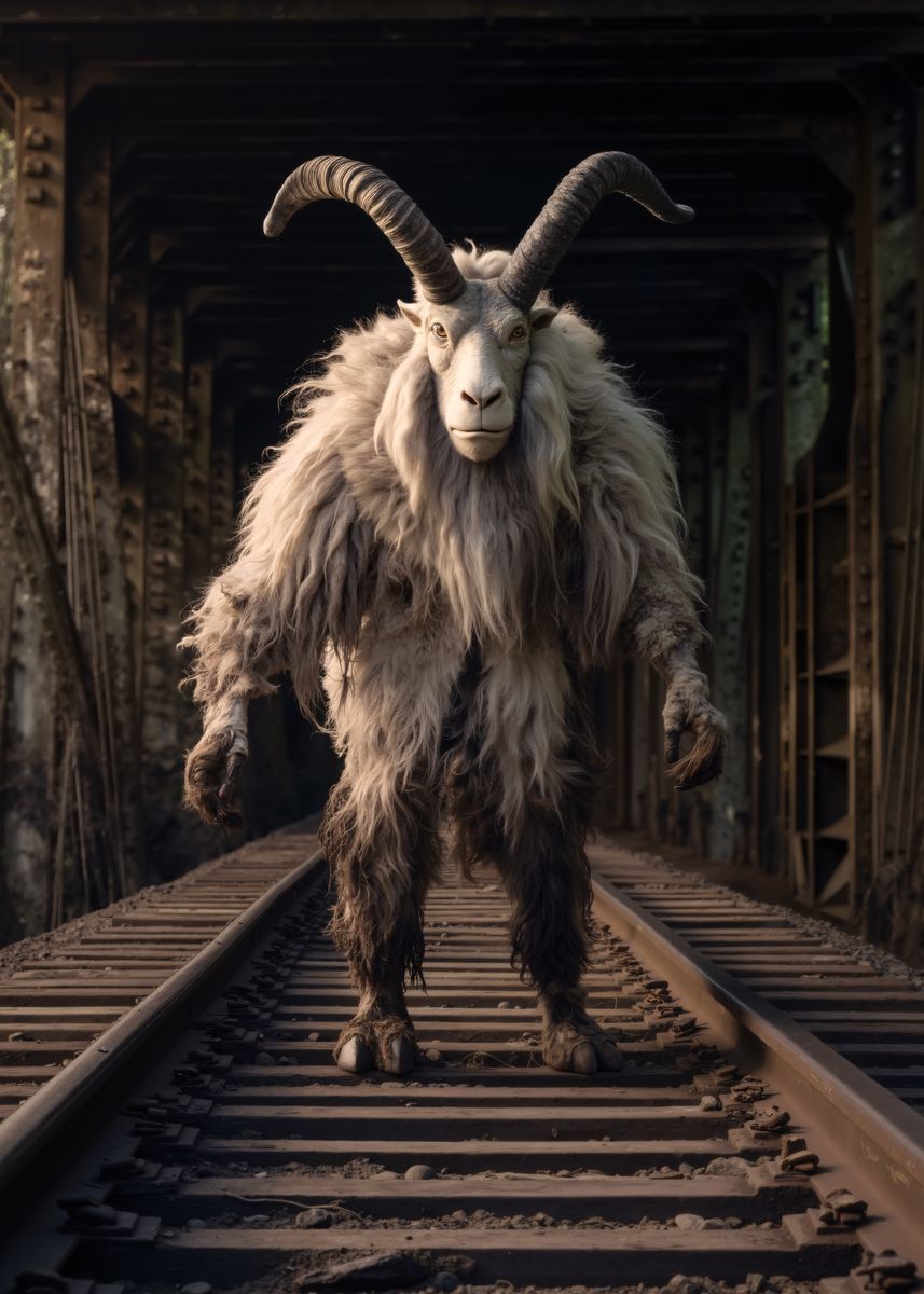 'Pope Lick Monster Cryptid Goat Man Creature of Kentucky' Poster ...