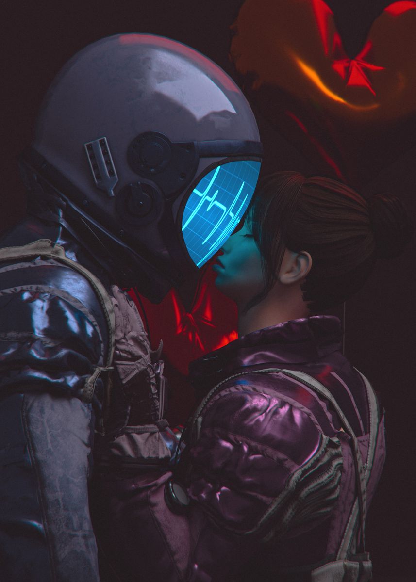 'Cyberpunk Romance' Poster, picture, metal print, paint by Alem Coksa ...