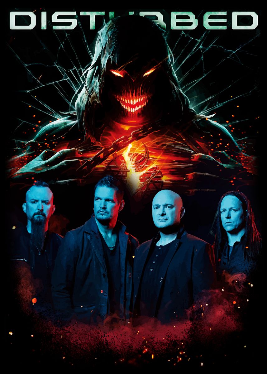 'Disturbed Band Poster' Poster, picture, metal print, paint by Micho ...