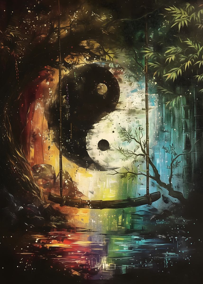 'Yin Yang Swing' Poster, picture, metal print, paint by ...