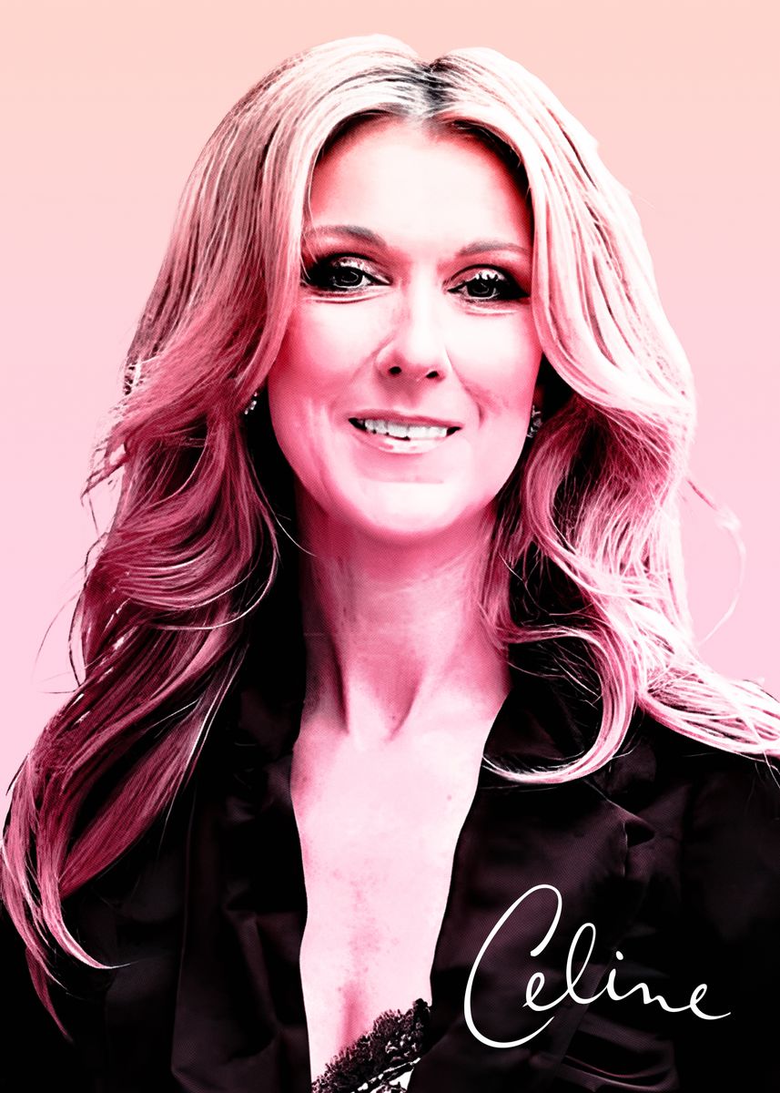 'Celine Dion Portrait' Poster, picture, metal print, paint by Mus Mius ...
