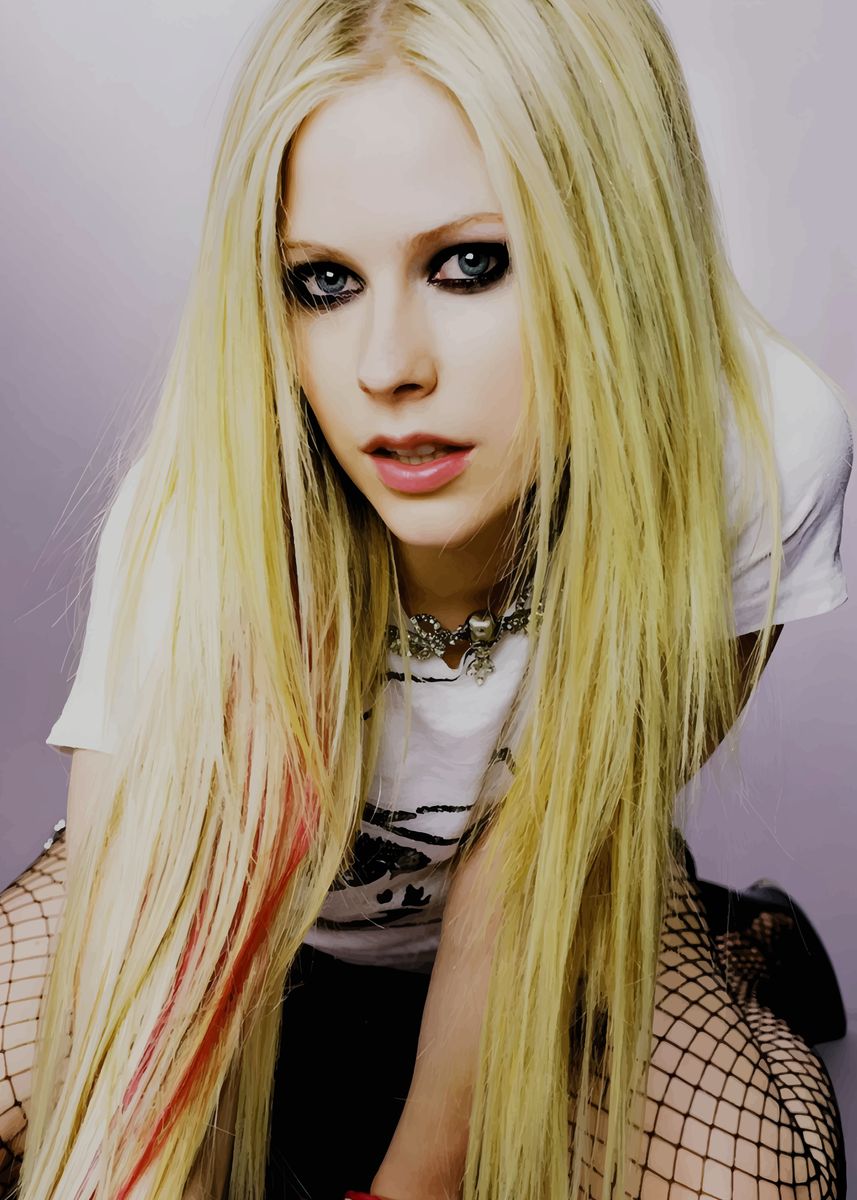'Avril Lavigne Portrait' Poster, picture, metal print, paint by bone ...