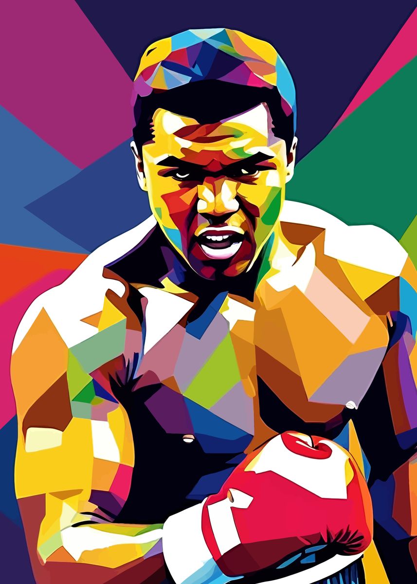 'Legendary Boxer Pop Art' Poster, picture, metal print, paint by MIROKU ...