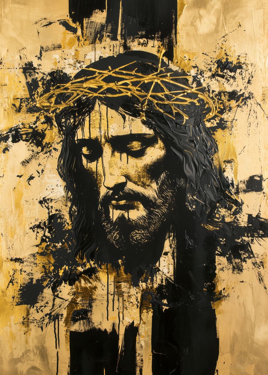 'Jesus Christ Portrait' Poster, picture, metal print, paint by Kitty ...