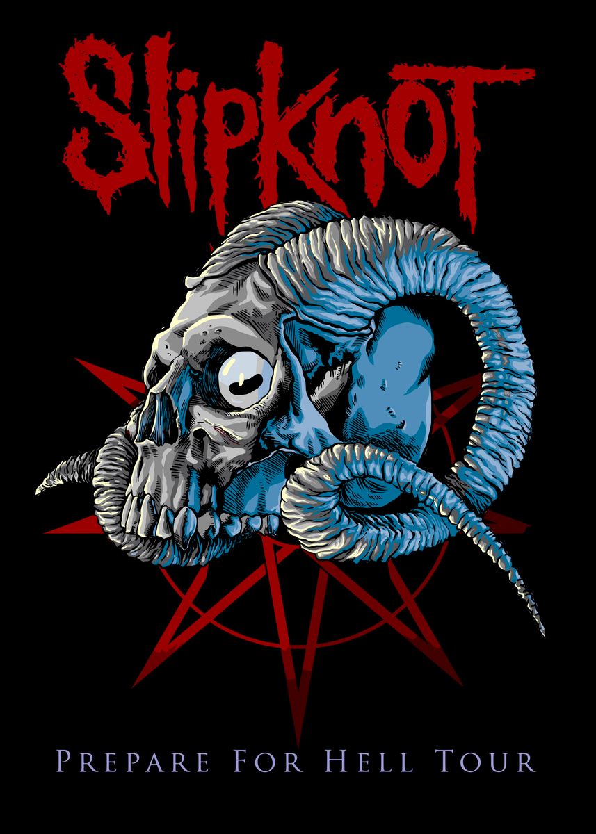 'Slipknot Prepare for Hell Tour' Poster, picture, metal print, paint by Bendrat Core | Displate