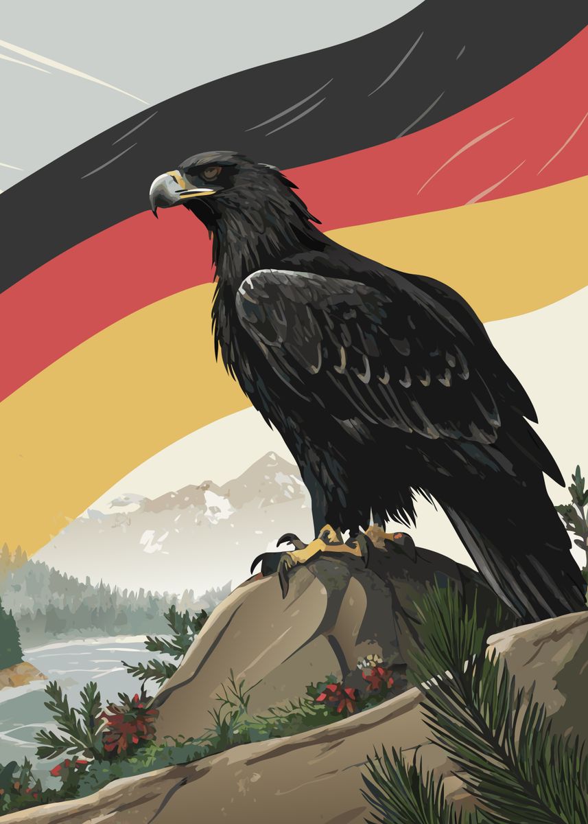 'German Eagle Germany Flag' Poster, picture, metal print, paint by Ray ...