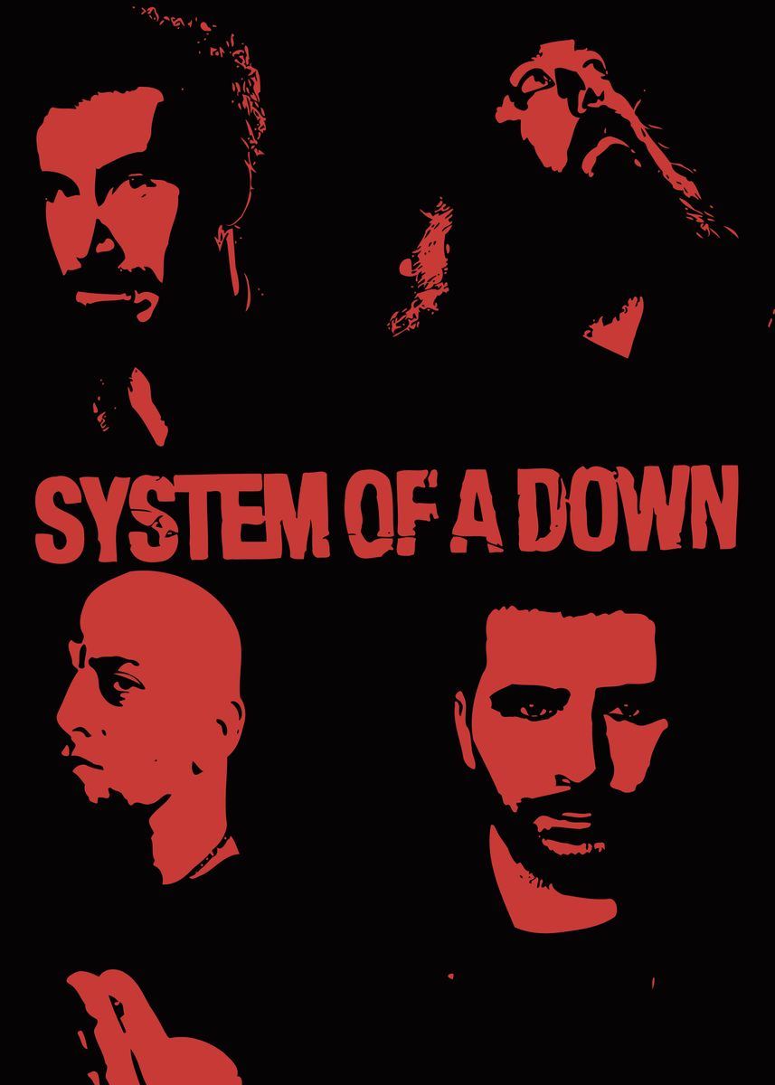 'System of a Down Band Poster' Poster, picture, metal print, paint by ...