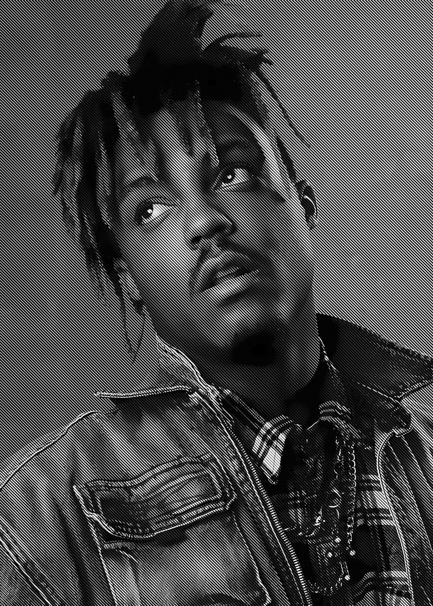 'Juice Wrld Portrait' Poster, picture, metal print, paint by Rick E ...