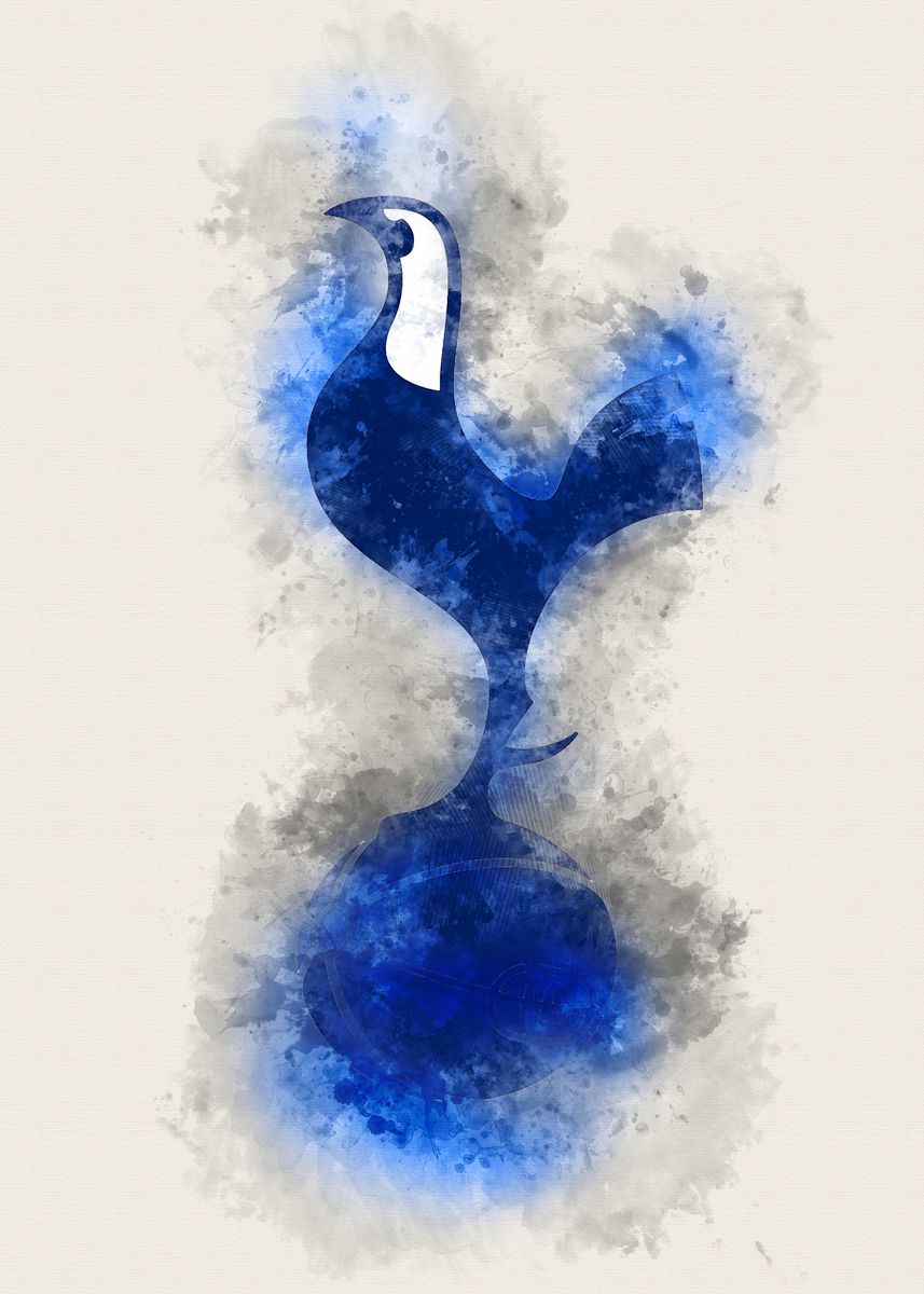 'Tottenham Hotspur Logo Watercolor' Poster, picture, metal print, paint ...
