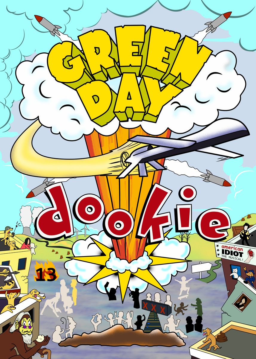 'Green Day Dookie Album Cover' Poster, picture, metal print, paint by geeks holic | Displate