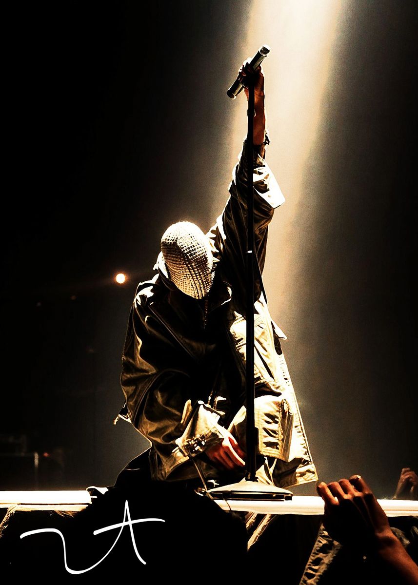 'Kanye West' Poster, picture, metal print, paint by KI RU | Displate