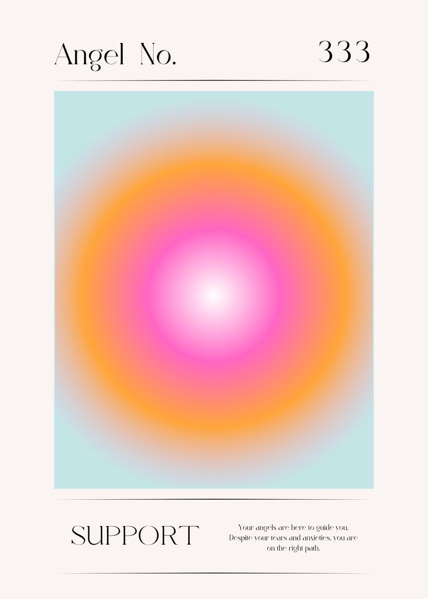 'Angel Number 333 Poster' Poster, picture, metal print, paint by CG ...