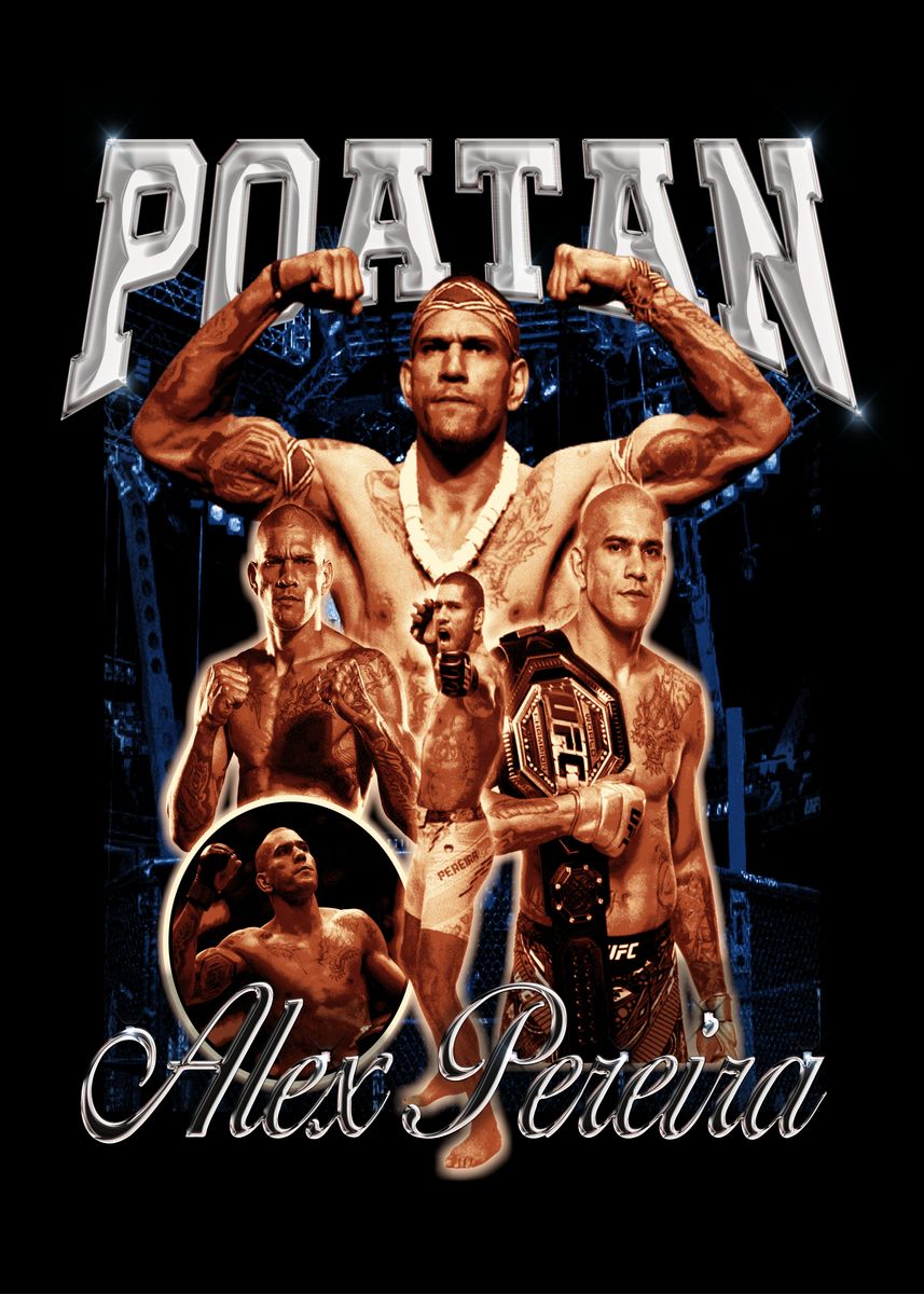 'Alex Pereira UFC Poster' Poster, picture, metal print, paint by Wahyu ...