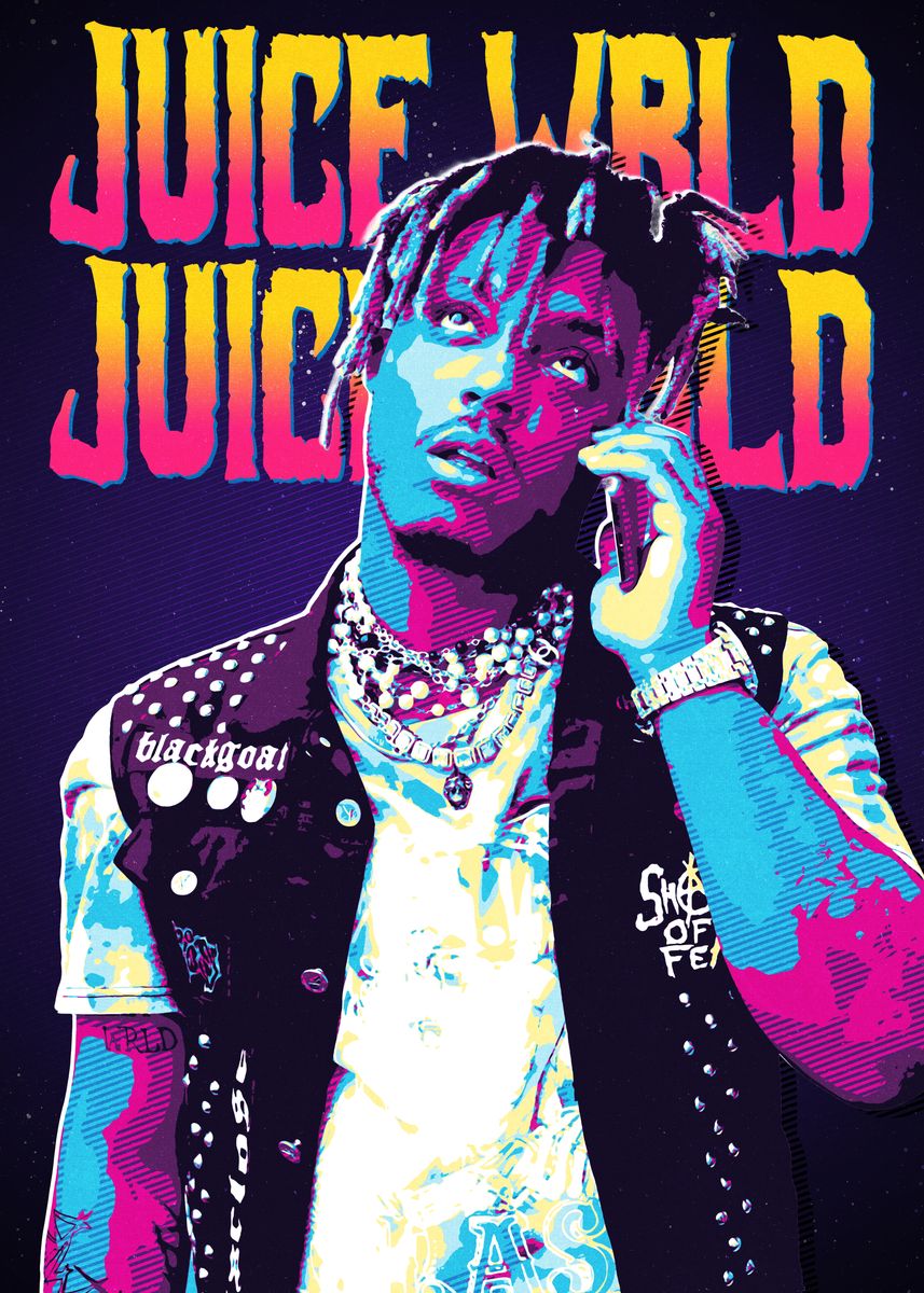 'Juice Wrld 999' Poster, picture, metal print, paint by Rose Art | Displate