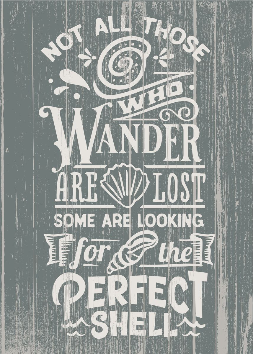 'Seashell Quote Wall Art' Poster, picture, metal print, paint by ...