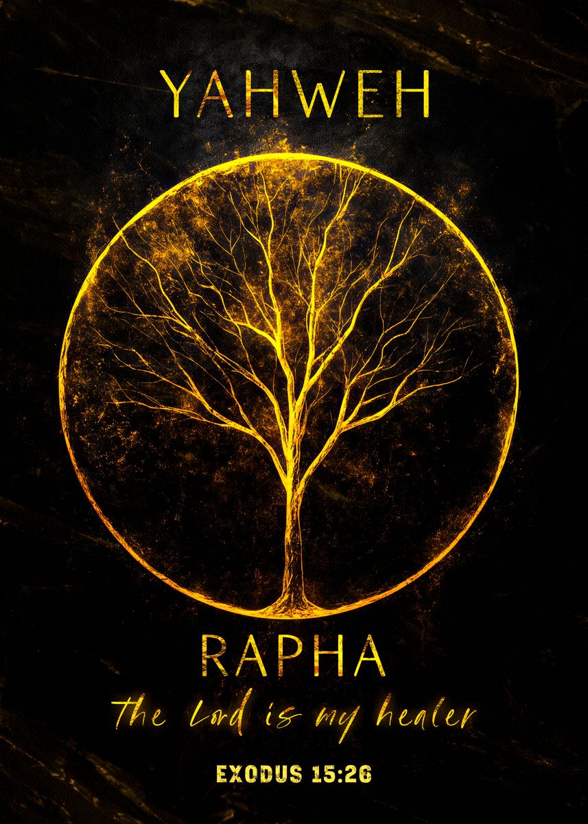 'Yahweh Rapha Tree of Life' Poster, picture, metal print, paint by The creative Hub | Displate
