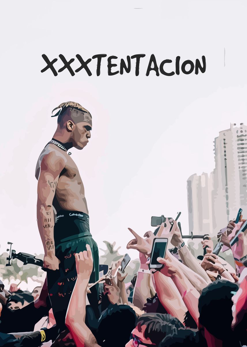 'XXXTentacion Concert Poster' Poster, picture, metal print, paint by ...