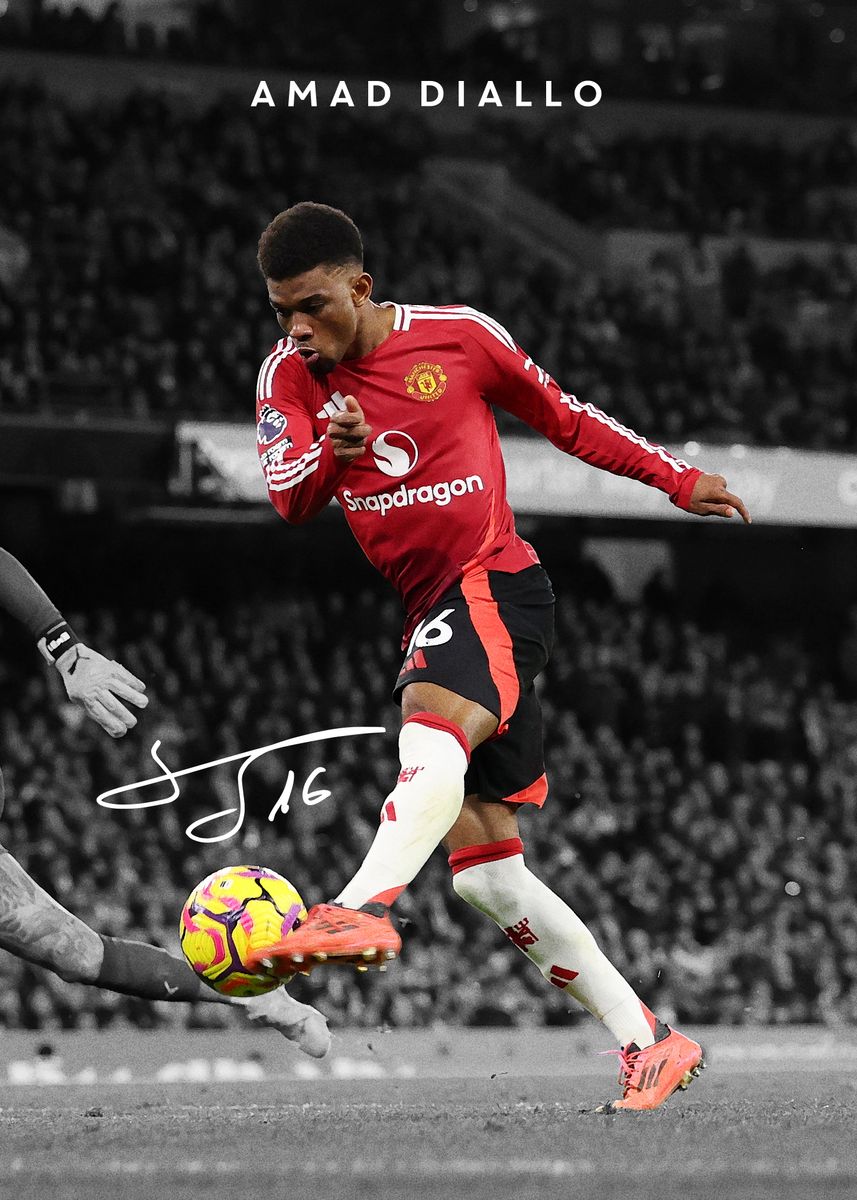 'Amad Diallo' Poster, picture, metal print, paint by Daisy Donna | Displate