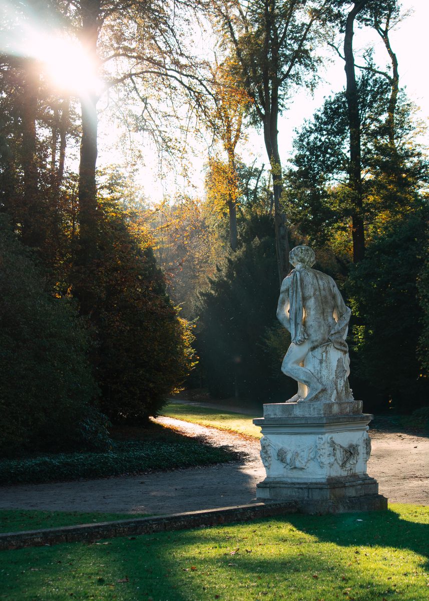 'Statue in Autumn Light' Poster, picture, metal print, paint by Hendrik ...