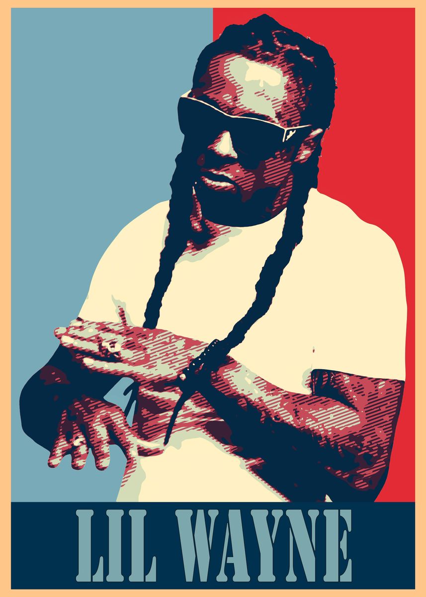 'Lil Wayne Pop Art Poster' Poster, picture, metal print, paint by ...