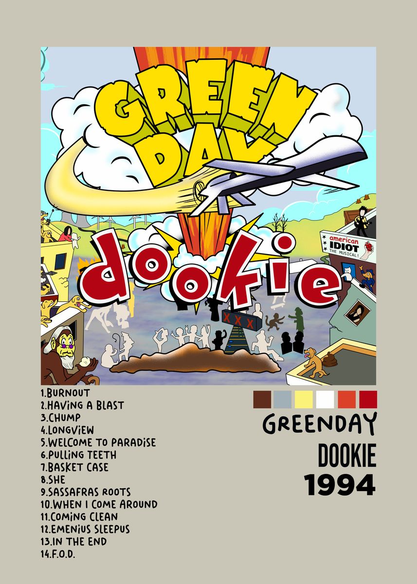 'Green Day Dookie Album Cover' Poster, picture, metal print, paint by ...