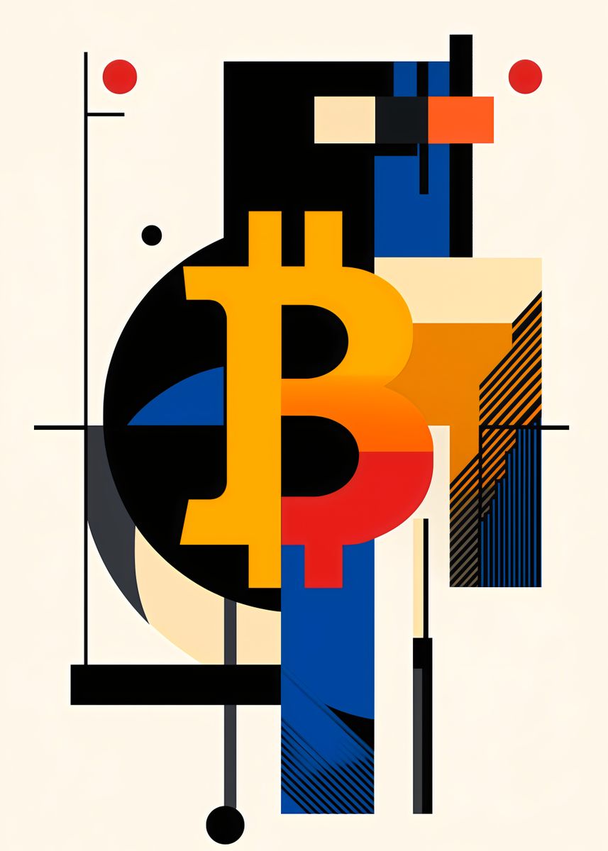 'Bitcoin Abstract Art' Poster, picture, metal print, paint by Cee9inee ...