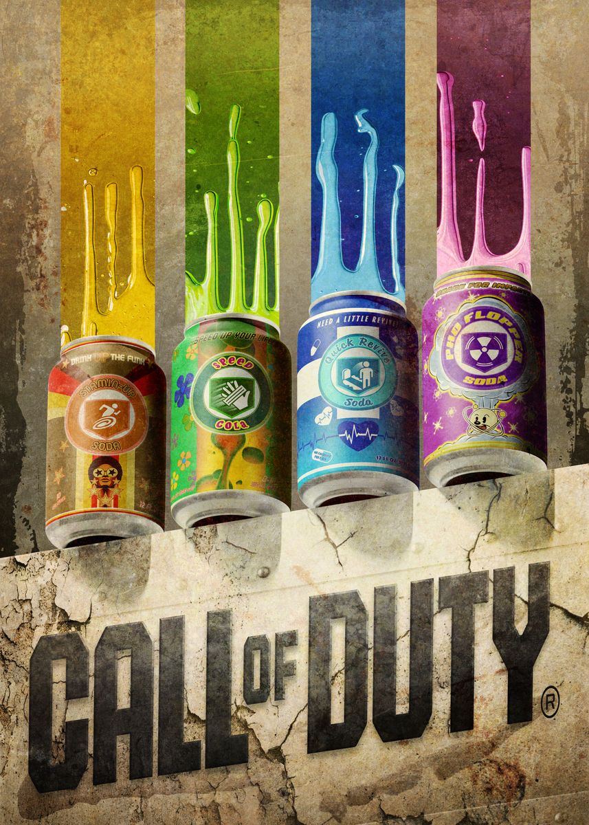 'Perk-a-Cola Cans' Poster, picture, metal print, paint by Call of Duty ...