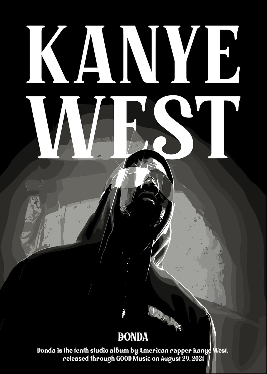 'Kanye West Donda Album Cover' Poster, picture, metal print, paint by ...