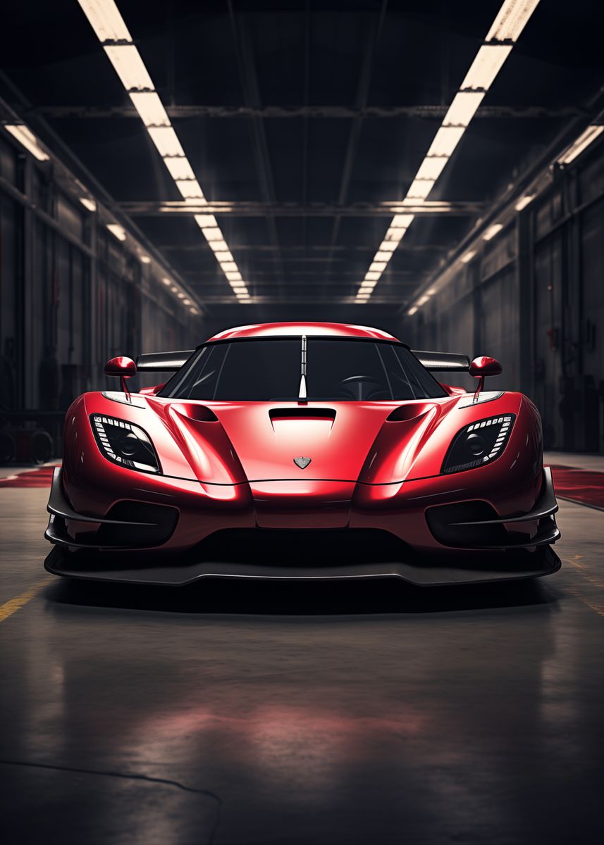 'Red Koenigsegg Agera RS' Poster, picture, metal print, paint by Roman ...