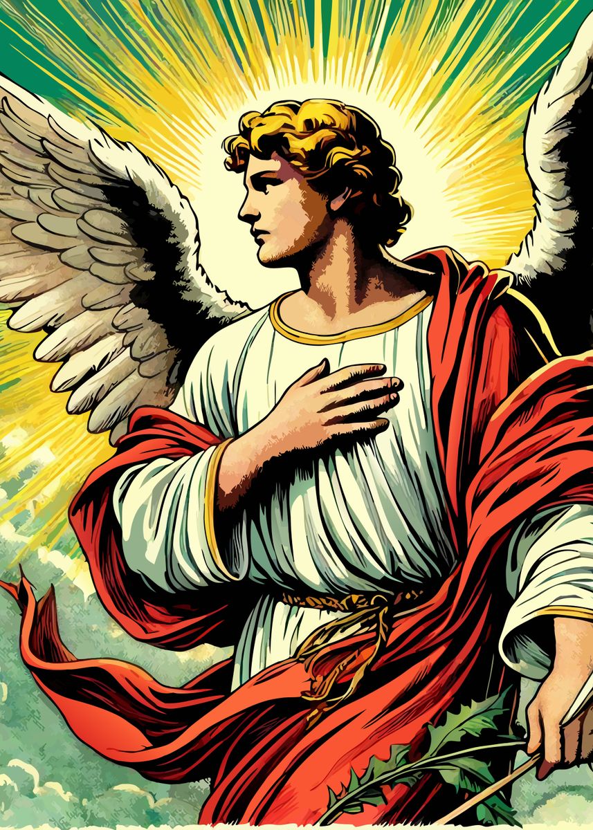 'Archangel' Poster, picture, metal print, paint by Ray Crimson | Displate