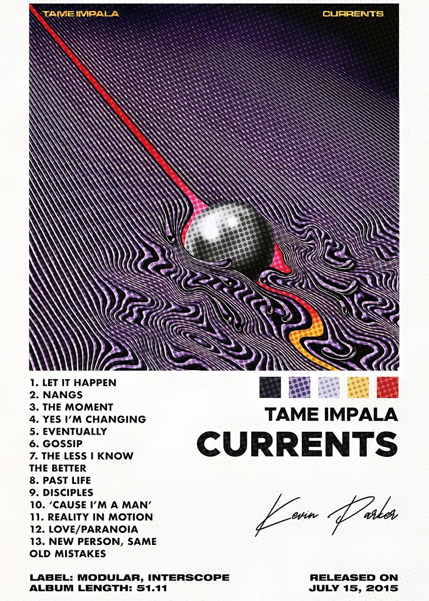 'Tame Impala Currents Album Cover' Poster, picture, metal print, paint ...