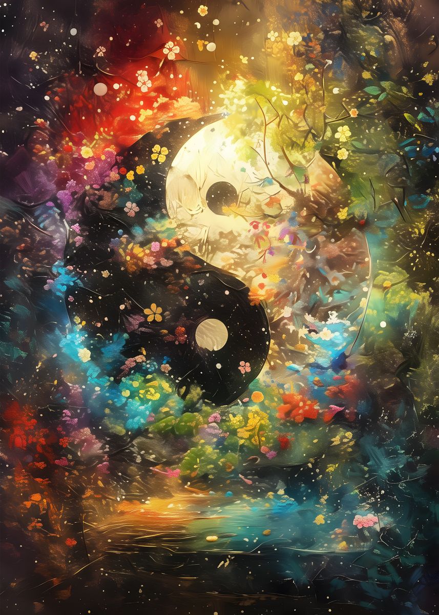 'Yin Yang Nature Art' Poster, picture, metal print, paint by ...