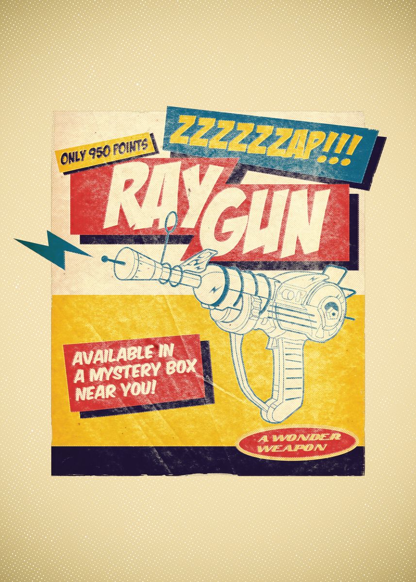 'Raygun' Poster, picture, metal print, paint by Call of Duty | Displate