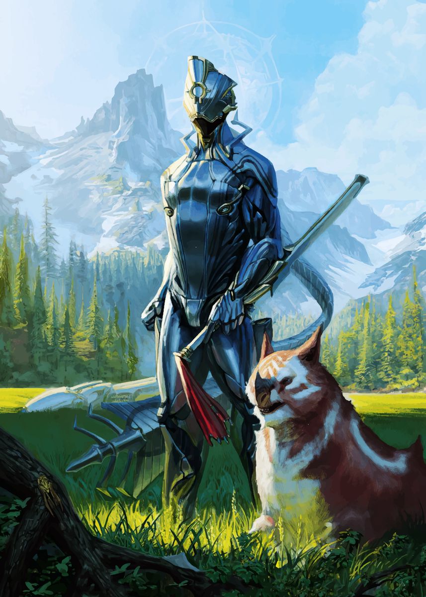 'Warframe & Kubrow' Poster, picture, metal print, paint by TwoAngles ...