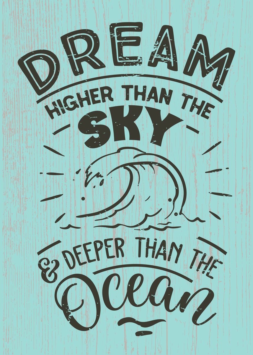 'Motivational Beach Quote' Poster, picture, metal print, paint by ...
