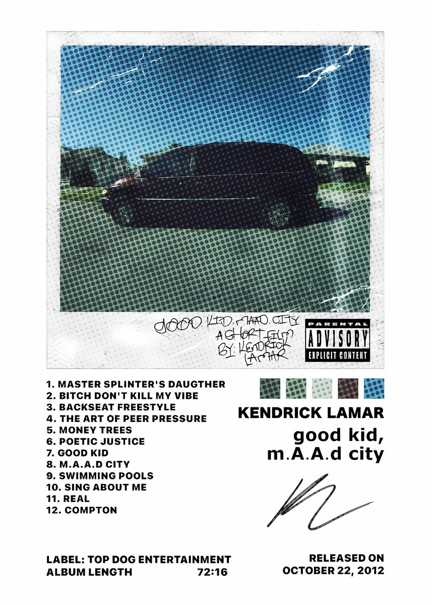 'Kendrick Lamar Album Cover' Poster, picture, metal print, paint by ...