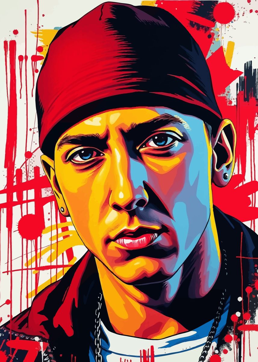 'The Shaddy Rapper Portrait' Poster, picture, metal print, paint by ...