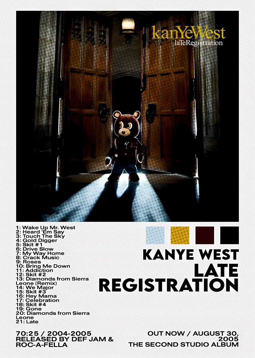 'Kanye West Late Registration Album Cover' Poster, picture, metal print ...