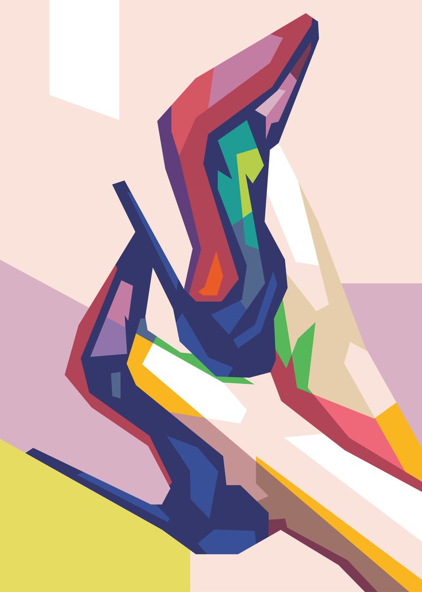 'Abstract High Heel' Poster, picture, metal print, paint by Rizky Dwi ...