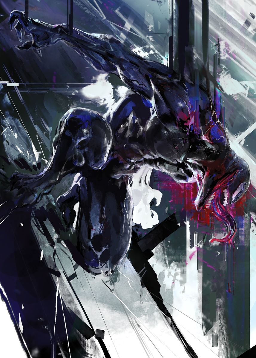 'Venom Digital Paint' Poster, picture, metal print, paint by Marvel ...
