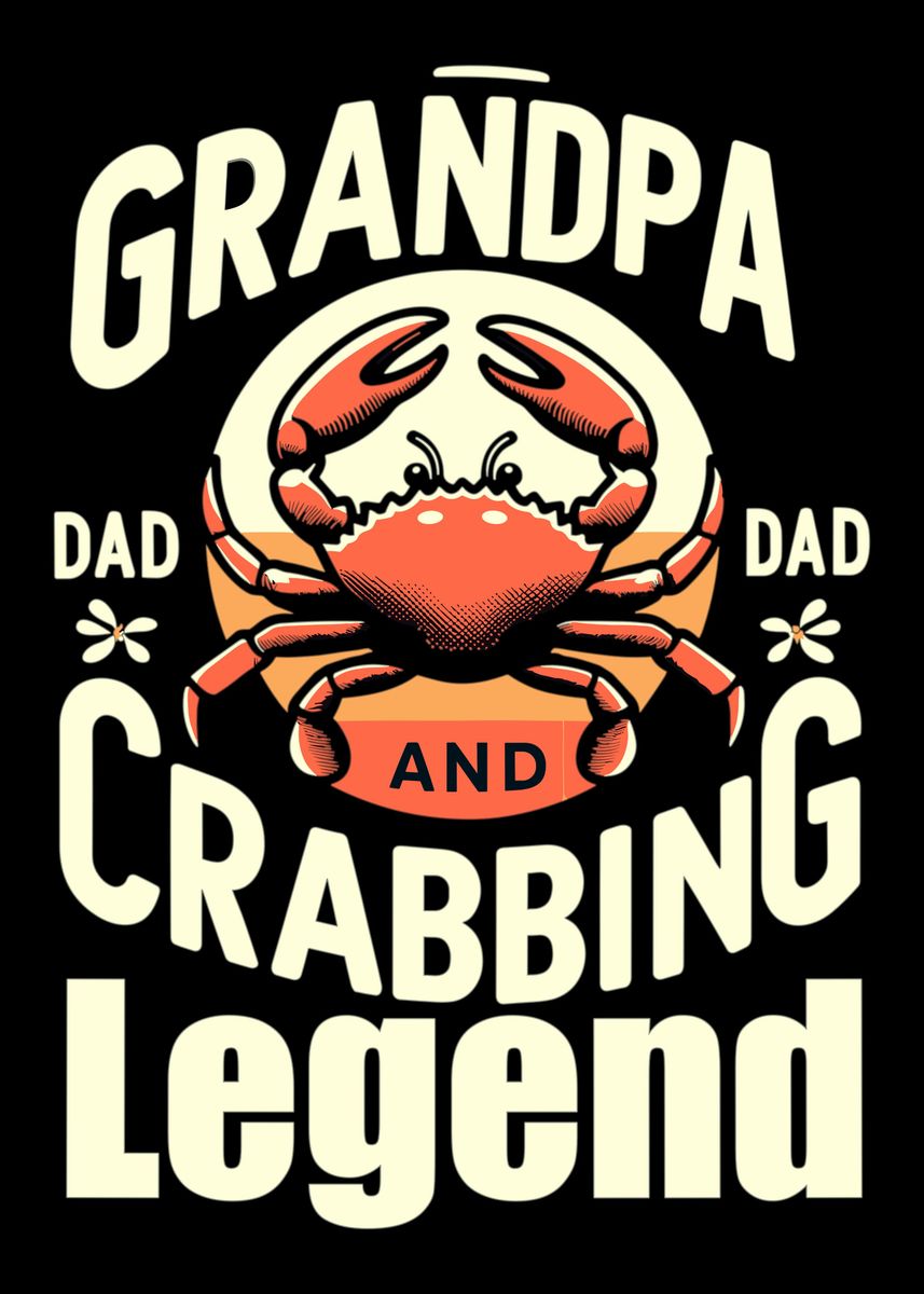 'Grandpa, Dad, and Crabbing' Poster, picture, metal print, paint by ...