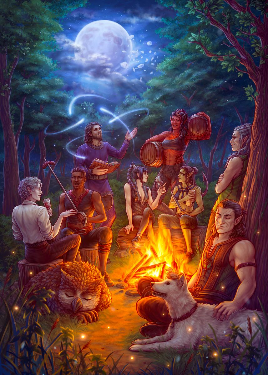 'Party before long rest' Poster, picture, metal print, paint by Dungeons and Dragons | Displate