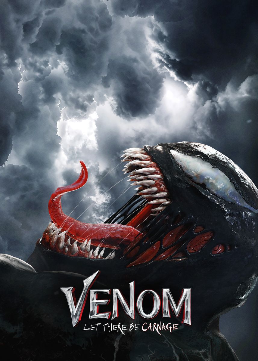 'Venom Carnage Sky' Poster, picture, metal print, paint by Marvel ...