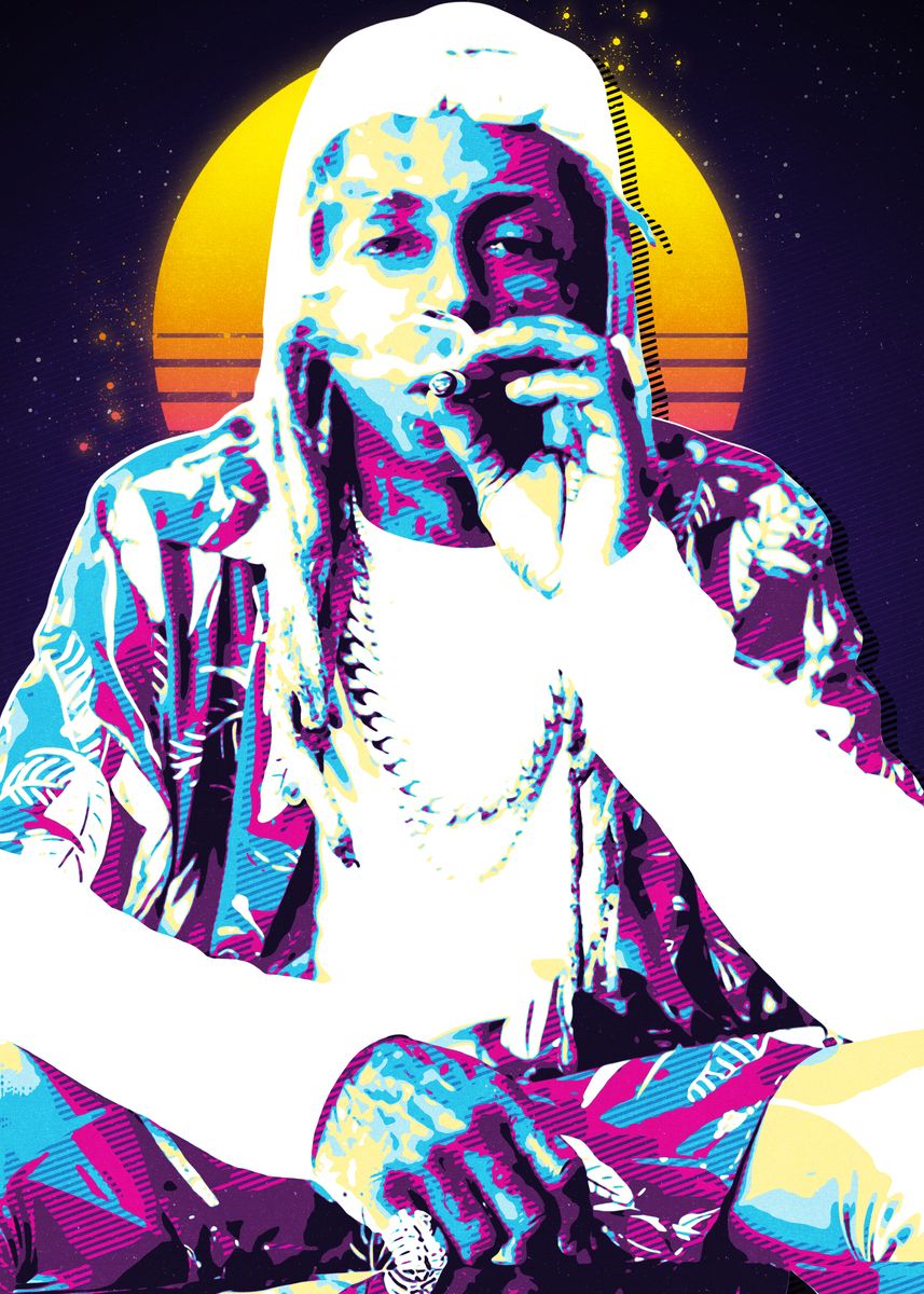 'Lil Wayne Retro Art' Poster, picture, metal print, paint by maxmoen ...