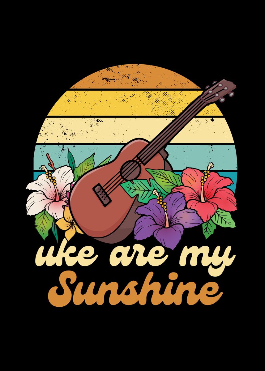 'Uke Sunshine' Poster, picture, metal print, paint by ankarsdesign ...