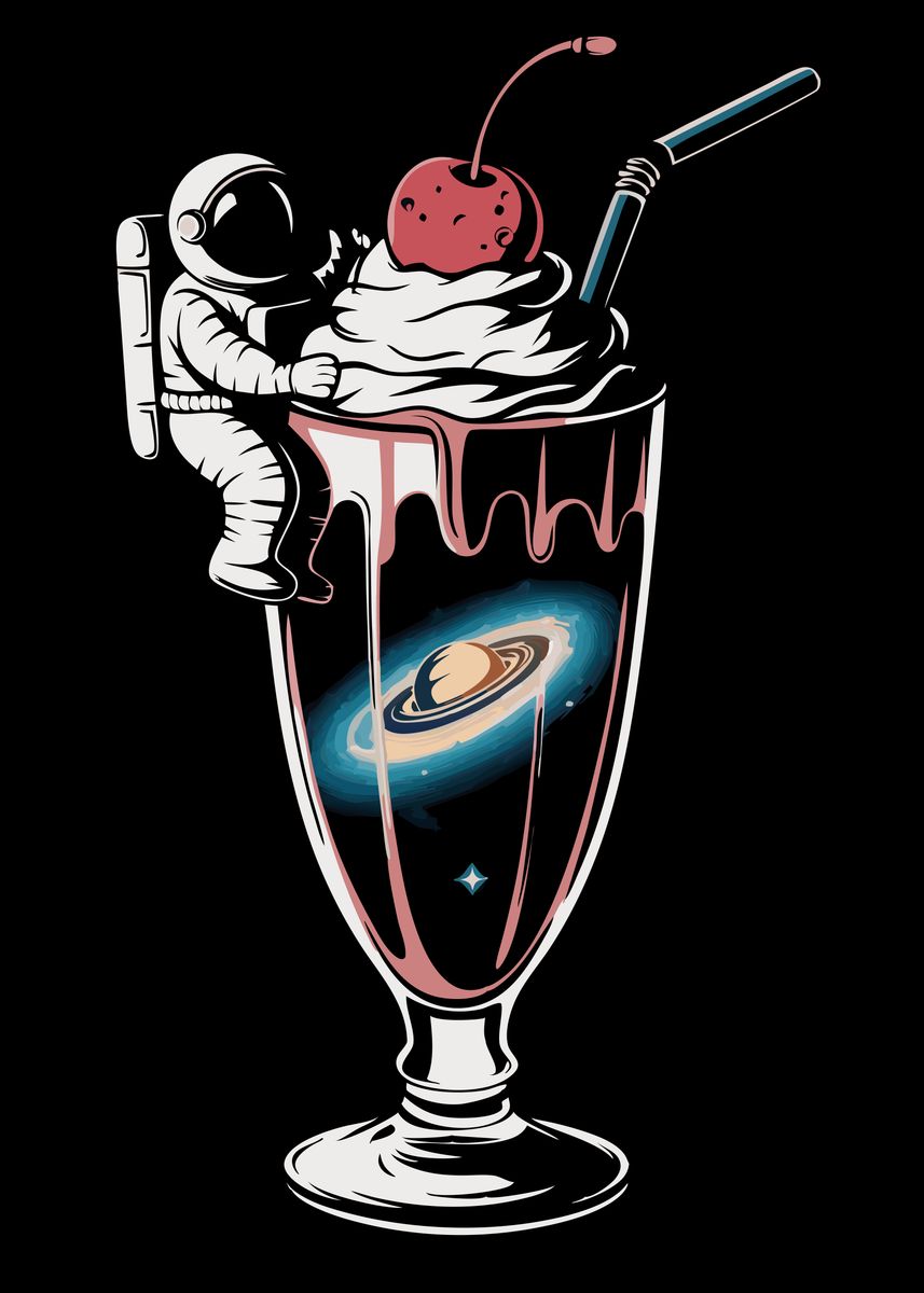'Cosmic Milkshake – A Taste of the Universe' Poster, picture, metal ...